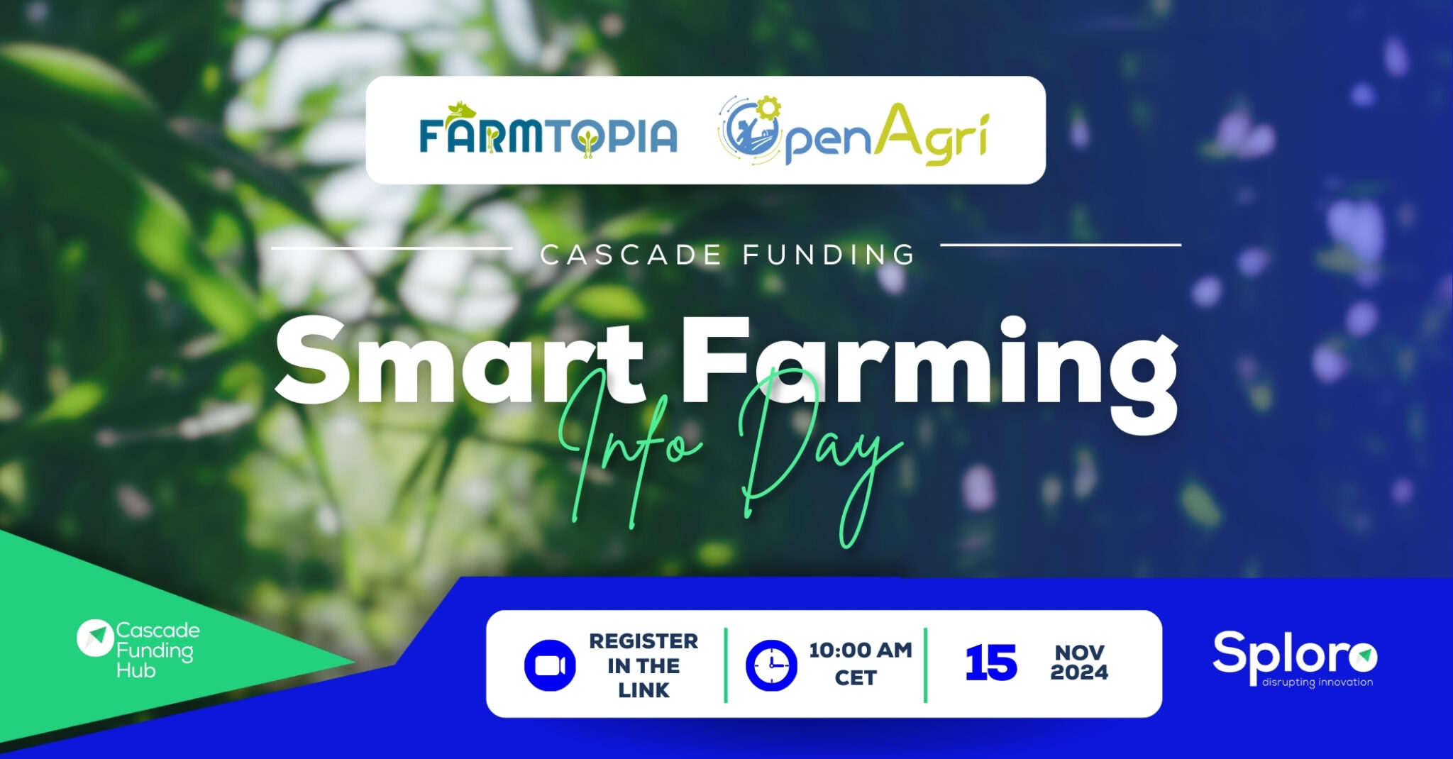 Sploro Cascade Funding Webinars – Session#15 Smart Farming